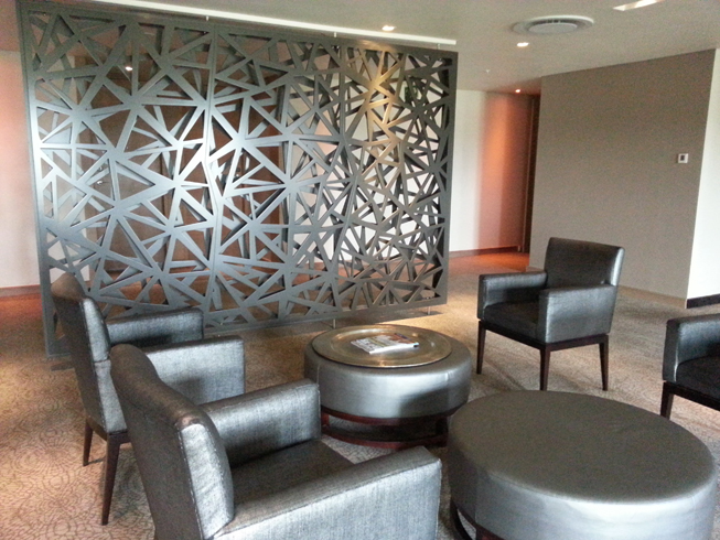 This pause area on the fifth level of the hotel made me pause a little ...