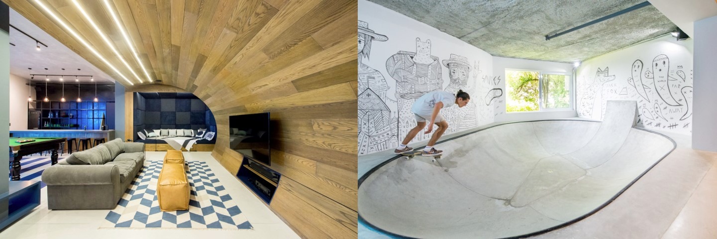 Ultimate Man Cave The Ultimate Man Cave Transitional Home Bar